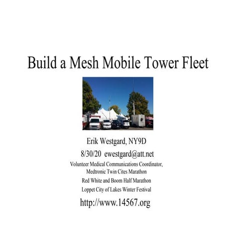 Build a Mobile Mesh Tower Fleet | PDF