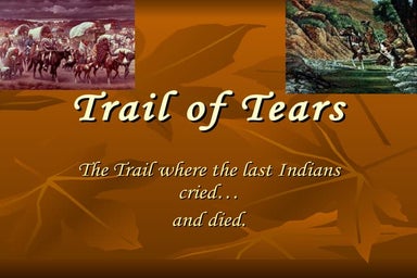 Trail Of Tears Indians Crying