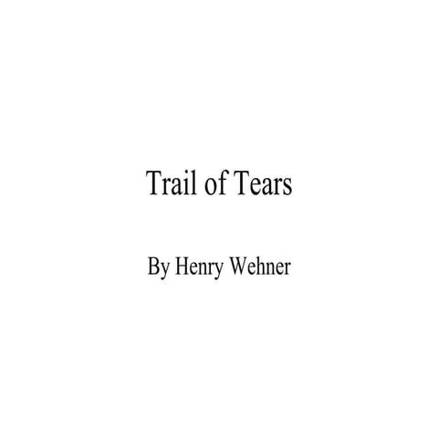 The trails of tears | PPTX