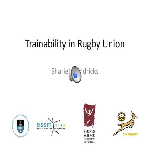 Trainability of Junior Rugby Players | PPT
