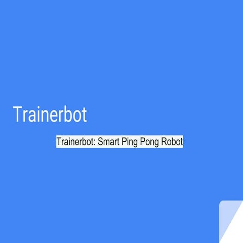 Trainerbot | PDF | Table Tennis | Sports