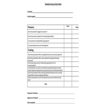Trainer Evaluation Form.pptx