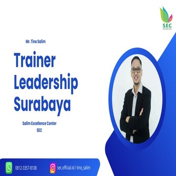 Trainer Leadership Surabaya WA 0811 3631 414 | PPT