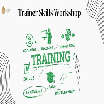 Trainer Skills Workshop for trainer in a hotel industry | PDF