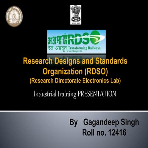 RDSO Training | PPTX