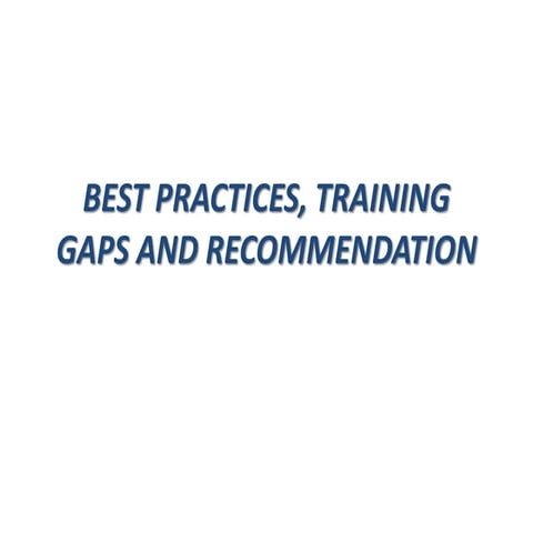 Training gaps and recommendation | PPTX