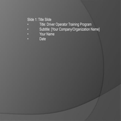 Training sequences of operator trainings | PPT