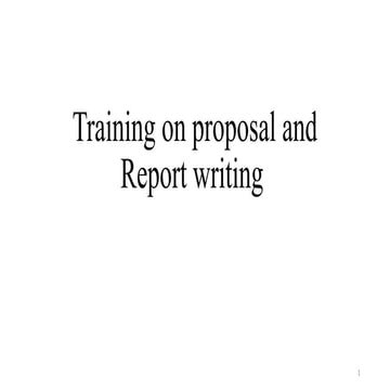 Research Report Writing Training for Students | PPT