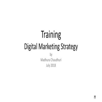 Training on Digital Strategy & Planning | PPT