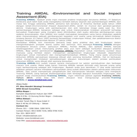 Training amdal | PDF