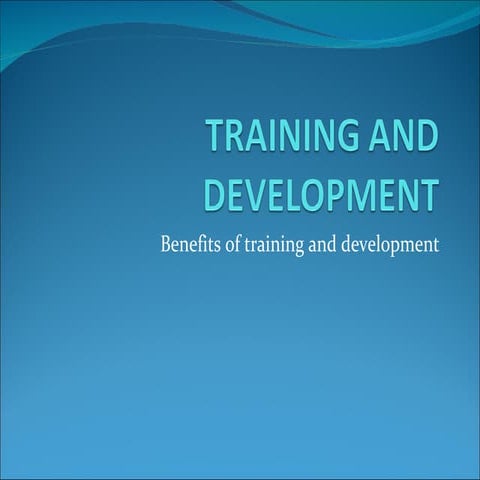 Training and development | PPT