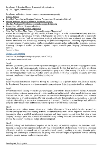 training and development at infosys | PPT