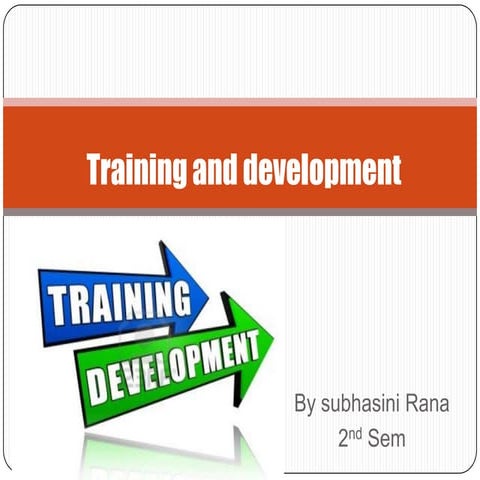 Training and development | PPT