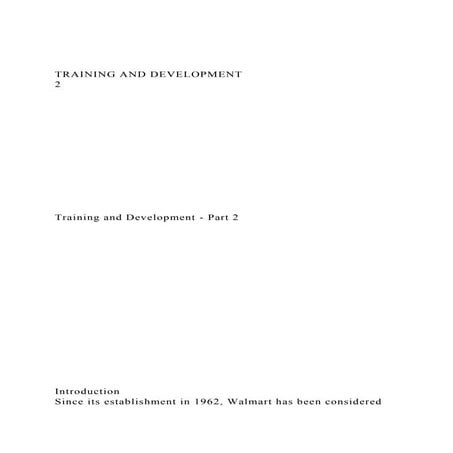 Training And Development Docx