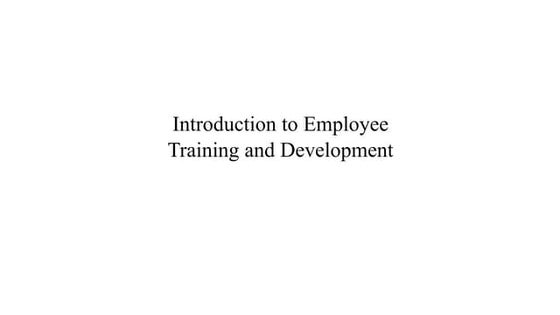 Training & development | PPTX