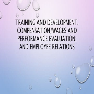 Training and Development, Compensation ORGMNGT.pptx | Human Resources ...