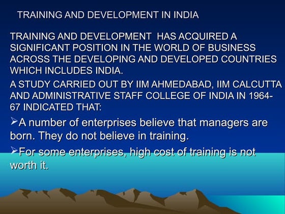 Training practices in india | PPTX