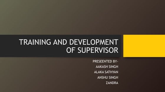 Supervisory Development Program - Open Session | PDF