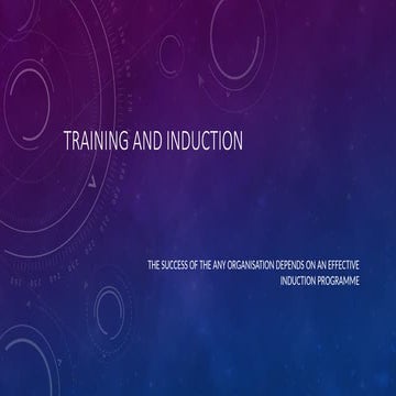 2 induction and training | PPTX