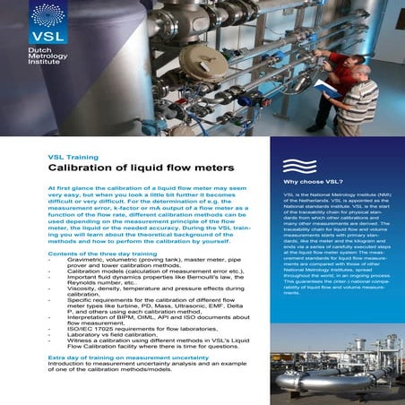 Training calibration liquid flow meters 2018 | PDF