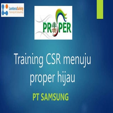 Training Corporate social responsbility hijau | PPTX