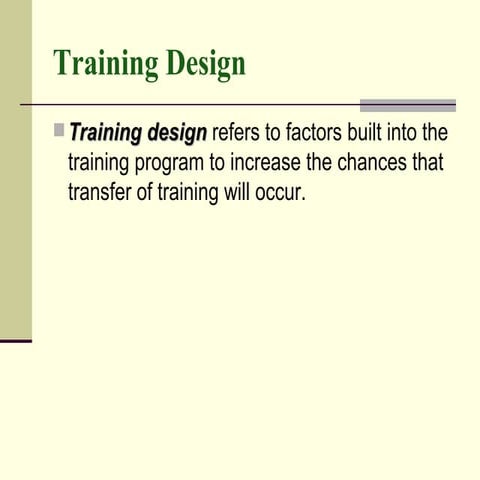 Training design | PPT