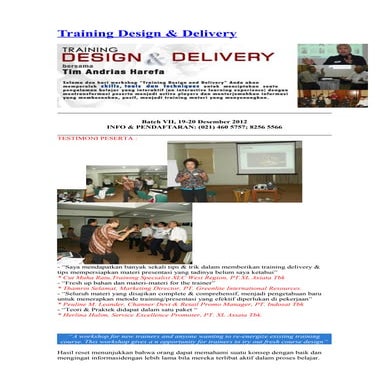 Training design | PDF