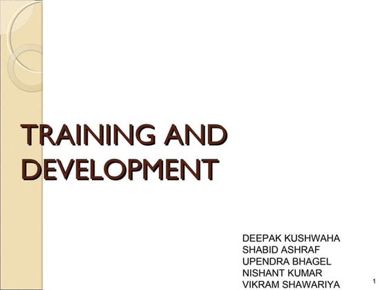 training & development ppt | PPTX