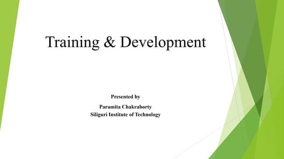 Chapter 1 Employee Training And Development Ppt