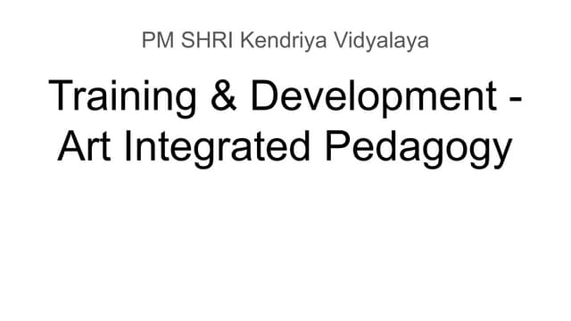 Module 3: Art Integrated Learning | PPT