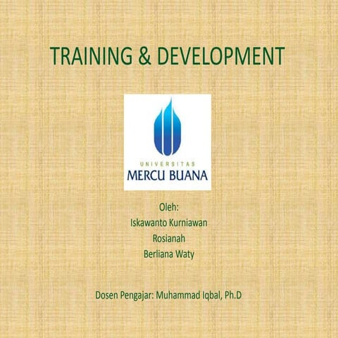 Training & development | PPT