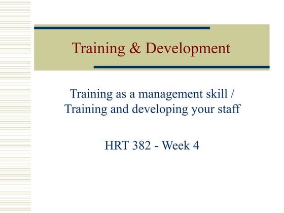 Employee Training & development | PPTX | Human Resources | Business