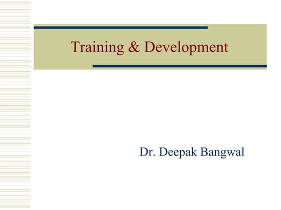 Employee Training & development | PPT