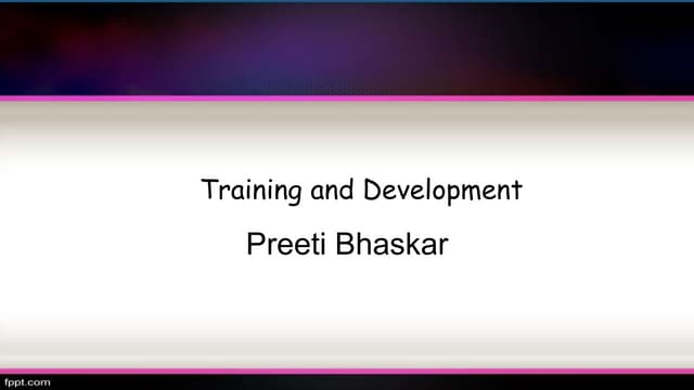 Training & development | PPTX