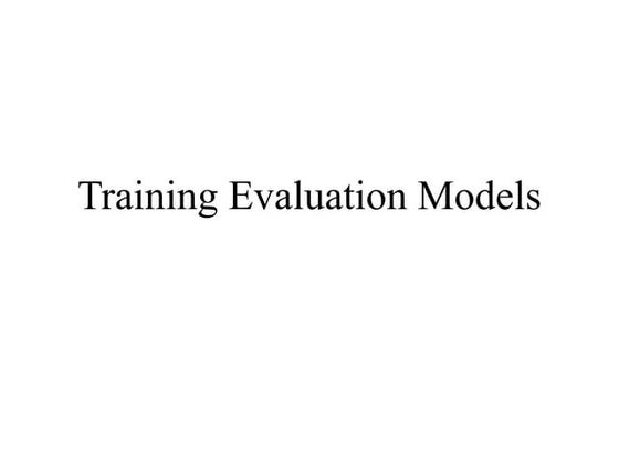 Training Evaluation Pptx