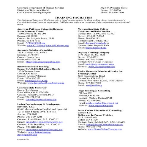 Training Facilities 000 | PDF