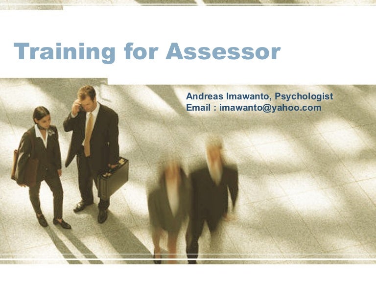 Training For Assessor