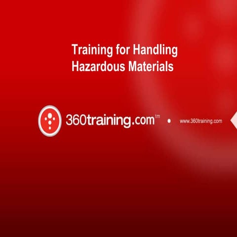 Training for Handling Hazardous Materials | PPTX