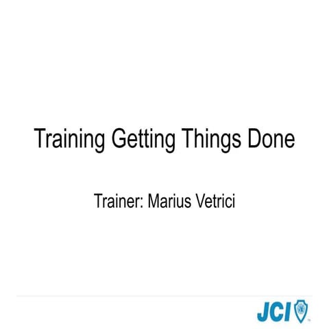 Training Getting Things Done | PPT