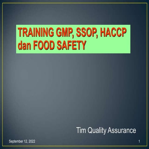 TRAINING GMP, SSOP, HACCP.ppt
