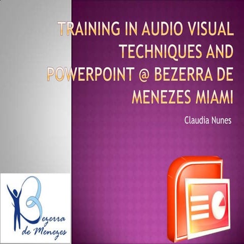 Training in audio visual techniques and powerpoint class 1 | PPTX ...