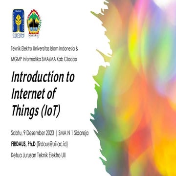 Slide Presentation of Basic of Internet of Things (IoT) | PDF