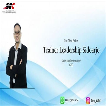 Trainer Leadership Sidoarjo WA 0811 3654 164 | PPT