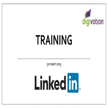 Training linkedin 30maart2015 | PPTX