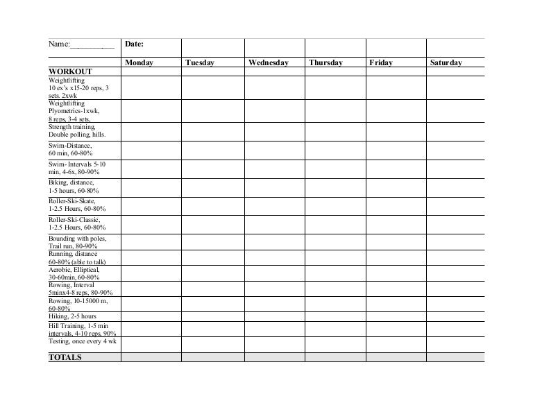 Training Log training-log