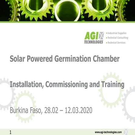 Solar Powered Germination Chamber. | PDF