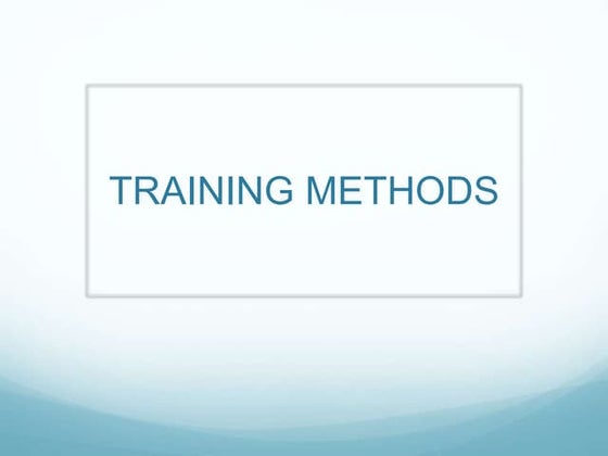 Chapter 11 sample training programs | PPT