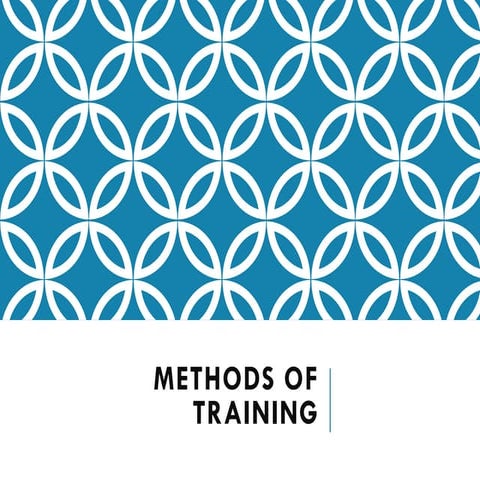 Training Methods and others for training conduct | PDF