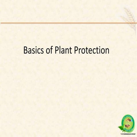 Basics of plant protection | PPTX