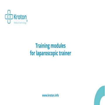 Training modules for laparoscopic trainer | PDF